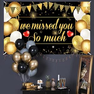 We Missed You So Much Backdrop Banner Welcome Home Decorations, Extra Large We Missed You So Much Photography Background Banner, Welcome Back Home Family Party Supplies, Patriotic Military Homecoming Army Deployment Returning Party Decorations