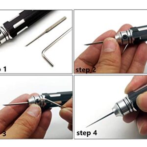 ANSAI Model Scriber Laser Mark Blades 0.2/0.4/0.6/0.8/1.0 mm with Rubber Cap + Carving Masking Tape 3mmx30m,Scribing line, For Engraved,Panel line,Resin GK, Gundam Model