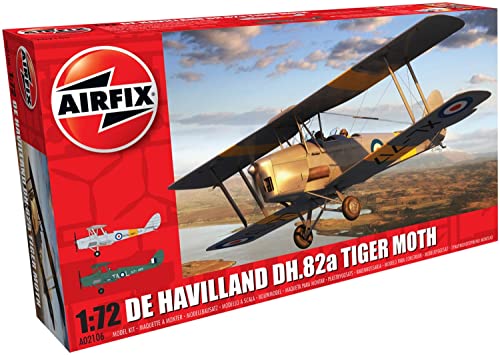 Airfix De Havilland DH.82a Tiger Moth 1:72 Military Aviation Plastic Model Kit A02106