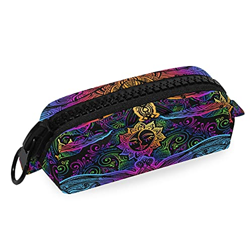 Mandalas Paisley Dragonfly Pencil Pouch Pencil Case Large Plastic Steel Zipper Pen Pencil Case Bag Canvas Purse School Office Supplies for students & Adults