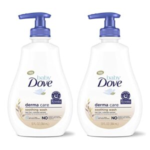 dove soothing baby body wash to soothe delicate baby skin derma care no artificial perfume or color, paraben free, phthalate free, 13 ounce (pack of 2)