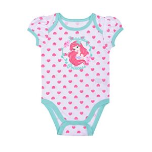 Disney Baby-Girls The Little Mermaid Ariel Bodysuit, Pink, 0-3 Months (Pack of 3)