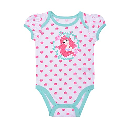 Disney Baby-Girls The Little Mermaid Ariel Bodysuit, Pink, 0-3 Months (Pack of 3)