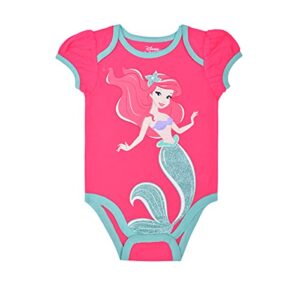 Disney Baby-Girls The Little Mermaid Ariel Bodysuit, Pink, 0-3 Months (Pack of 3)