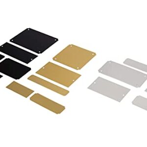 Engraving Plates Blank Anodized Aluminum Assortment 15 Piece 3-Colors Gold, Silver, & Black