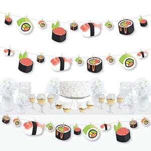 big dot of happiness let’s roll – sushi – japanese party diy decorations – clothespin garland banner – 44 pieces