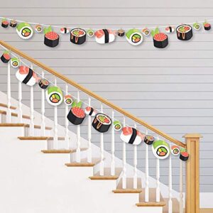 Big Dot of Happiness Let’s Roll - Sushi - Japanese Party DIY Decorations - Clothespin Garland Banner - 44 Pieces