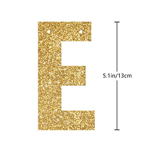 Gold Happy 58th Birthday Banner, Glitter 58 Years Old Woman or Man Party Decorations, Supplies