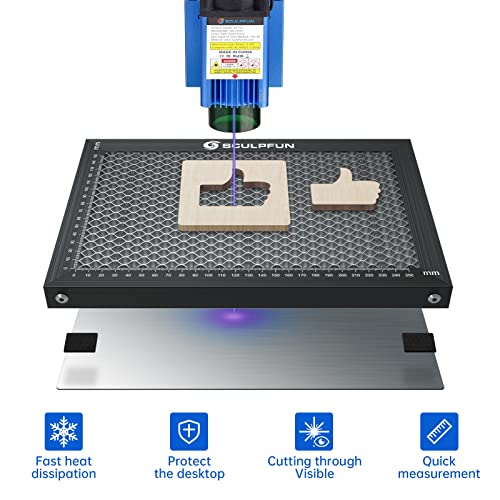 SCULPFUN Honeycomb Working Table 300x200x22mm, Laser Cutting Honeycomb Laser Bed for CO2 or Diode Laser Engraver and Cutting Machine, Laser Engraver Accessories, Smooth Edge Cutting