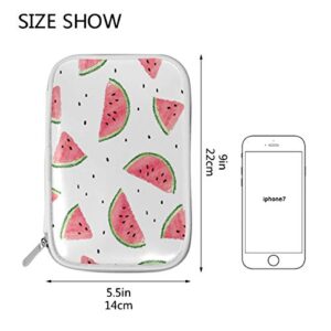 Pencil Case Watermelon Print Pencil Bag Pen Pouch Big Capacity Makeup Brush Bag for Kids Girls Boys Women School College