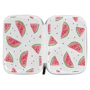 Pencil Case Watermelon Print Pencil Bag Pen Pouch Big Capacity Makeup Brush Bag for Kids Girls Boys Women School College