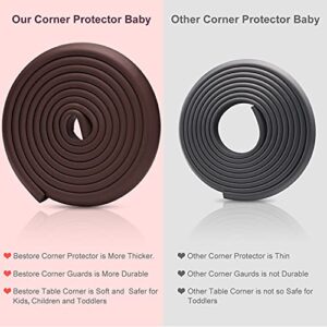 Baby Proofing Edge Corner Protector, 20.5 ft (18.1ft Edge + 8 Corners) Baby Proof Corner Guards ,Thick Table Bumper Guard, 3M Pre-Taped Corners, Soft Rubber Foam Guard Heavy-Duty…