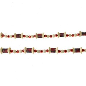 homeford wooden round bead garland, 6-feet