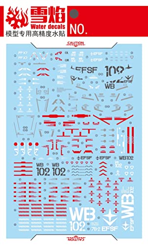 Decals Decal fits Hobby PG 1/60 RX-78-2 1/60 Scale Modeling DIY