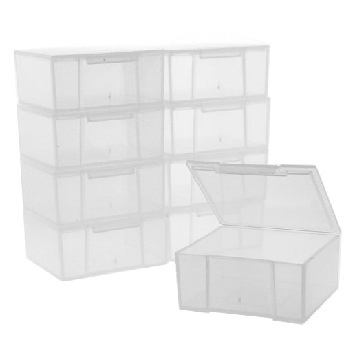 12 Storage Square Clear Container For Crafts Beads Small Items Organizer 2 inches Square