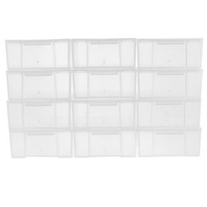 12 Storage Square Clear Container For Crafts Beads Small Items Organizer 2 inches Square