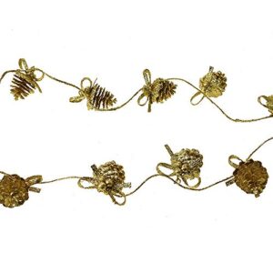 homeford glitter pine cone garland, 6-feet