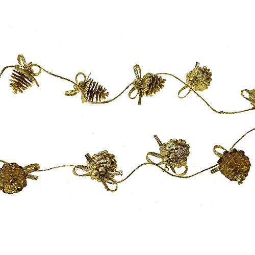 Homeford Glitter Pine Cone Garland, 6-Feet