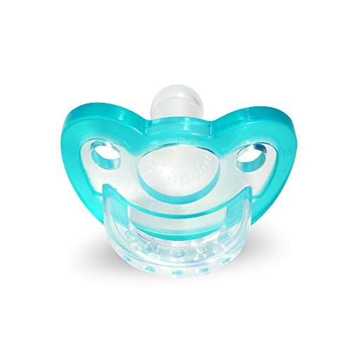 RAZBABY JollyPop Baby Pacifier Newborn, 0-3m, Teal, Double Pack