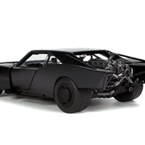 Jada Toys DC Comics The Batman 1:18 Batmobile with Lights Die-cast Car & 3.75" Batman Figure, Toys for Kids and Adults,Black