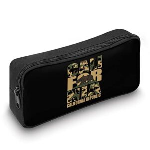 Camouflage California Repubic Pencil Case Makeup Bag Big Capacity Pouch Organizer for Office College