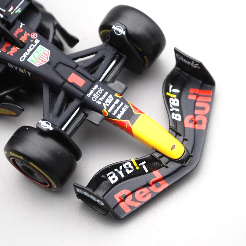 XTD Bburago 1:43 New 2022 F1 Red Bull Racing RB18 1# Verstappen 11# Perez Special Paint Formula One Alloy Super Toy Car Model (RB18 #1 Acrylic Box) White