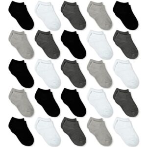 kids socks, 25 pairs toddler socks low cut for boys girls kids(2-4t), 25 pairs children no show ankle socks set