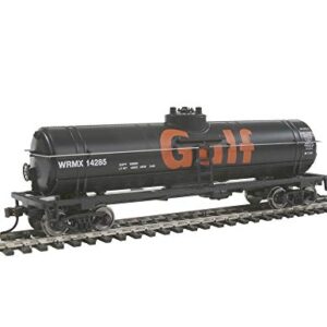 Walthers Trainline HO Scale Model 40' Tank Car with Metal Wheels - Gulf Oil Company