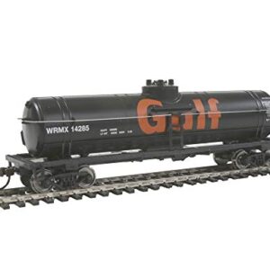 Walthers Trainline HO Scale Model 40' Tank Car with Metal Wheels - Gulf Oil Company