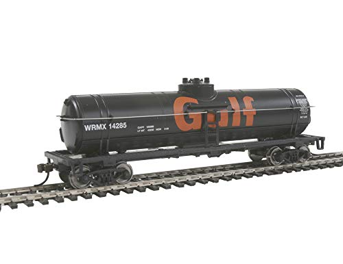 Walthers Trainline HO Scale Model 40' Tank Car with Metal Wheels - Gulf Oil Company