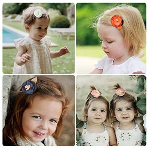 15 Pack Baby Girls Hair Clips Hair Bows Fully Lined Non Slip for Fine Handmade Hair Accessories for Newborn Infant Toddler Kids