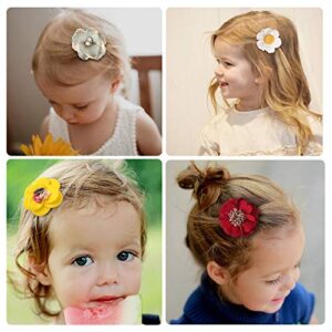 15 Pack Baby Girls Hair Clips Hair Bows Fully Lined Non Slip for Fine Handmade Hair Accessories for Newborn Infant Toddler Kids