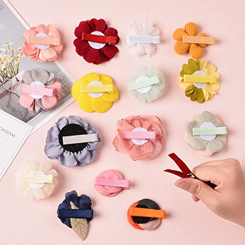 15 Pack Baby Girls Hair Clips Hair Bows Fully Lined Non Slip for Fine Handmade Hair Accessories for Newborn Infant Toddler Kids