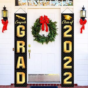 graduation banner for graduation door decorations – 72×12 inch, no diy | graduation door banner for graduation party decorations 2022 black and gold | we are so proud of you graduation banner 2022