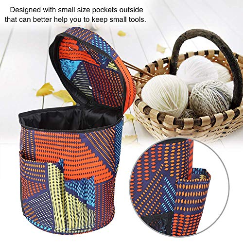 Crochet Bags,Cylinder Storage Bag Knitting Yarn Crochet Tool Organizer Container