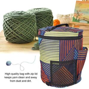 Crochet Bags,Cylinder Storage Bag Knitting Yarn Crochet Tool Organizer Container