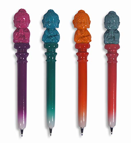 Buddha Pens Assorted Happy Praying Blessing (Set of 4)