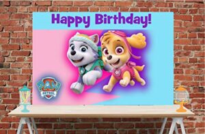 next day shipping 3×5 feet girl paw patrol vinyl banner