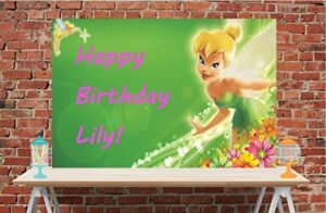 next day shipping 3×5 feet tinkerbell vinyl banner