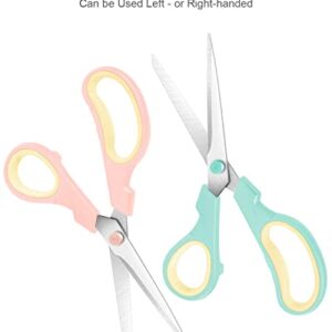 Scissors, All Purpose Thickened Scissor 8.5", Upgrade Stainless Steel Sharper Comfort Grip Scissors for Office School Supplies, Right/Left Handed, 3-Pack…