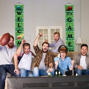 Football Party Decoration It's Game Time Hanging Banner American Football Themed Birthday Party Baby Shower Decor and Supplies