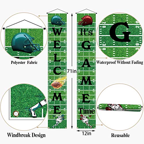 Football Party Decoration It's Game Time Hanging Banner American Football Themed Birthday Party Baby Shower Decor and Supplies