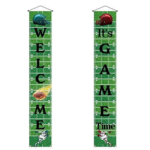 Football Party Decoration It's Game Time Hanging Banner American Football Themed Birthday Party Baby Shower Decor and Supplies