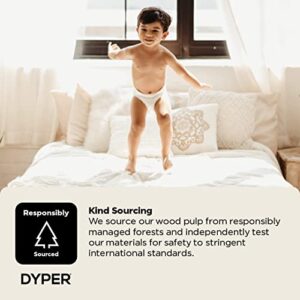 DYPER Viscose from Bamboo Baby Diapers Size 4 | Honest Ingredients | Cloth Alternative | Day & Overnight | Made with Plant-Based* Materials | Hypoallergenic for Sensitive Newborn Skin, Unscented