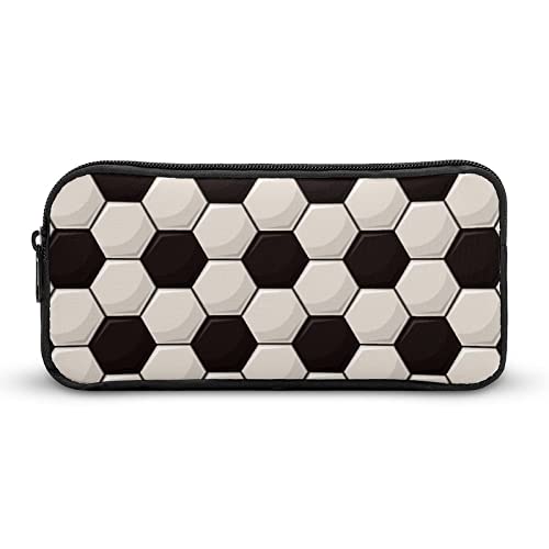 Football Soccer Design Pencil Case Makeup Bag Big Capacity Pouch Organizer for Office College