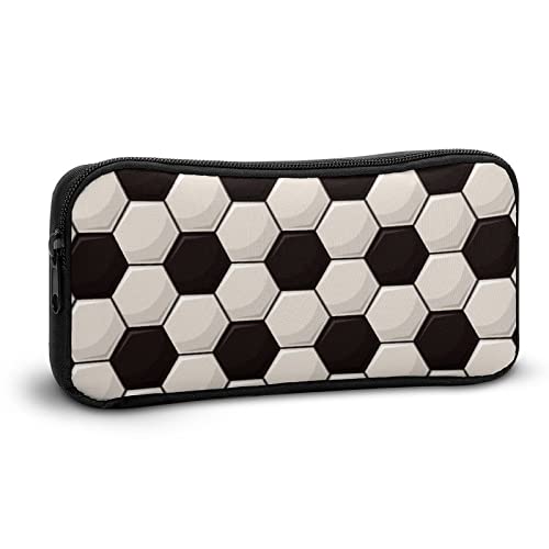 Football Soccer Design Pencil Case Makeup Bag Big Capacity Pouch Organizer for Office College