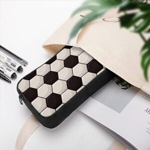 Football Soccer Design Pencil Case Makeup Bag Big Capacity Pouch Organizer for Office College