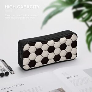 Football Soccer Design Pencil Case Makeup Bag Big Capacity Pouch Organizer for Office College