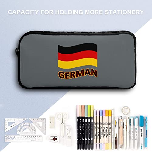 Germany Flag Pencil Case Makeup Bag Big Capacity Pouch Organizer for Office College