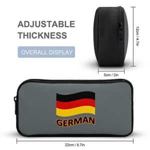 Germany Flag Pencil Case Makeup Bag Big Capacity Pouch Organizer for Office College